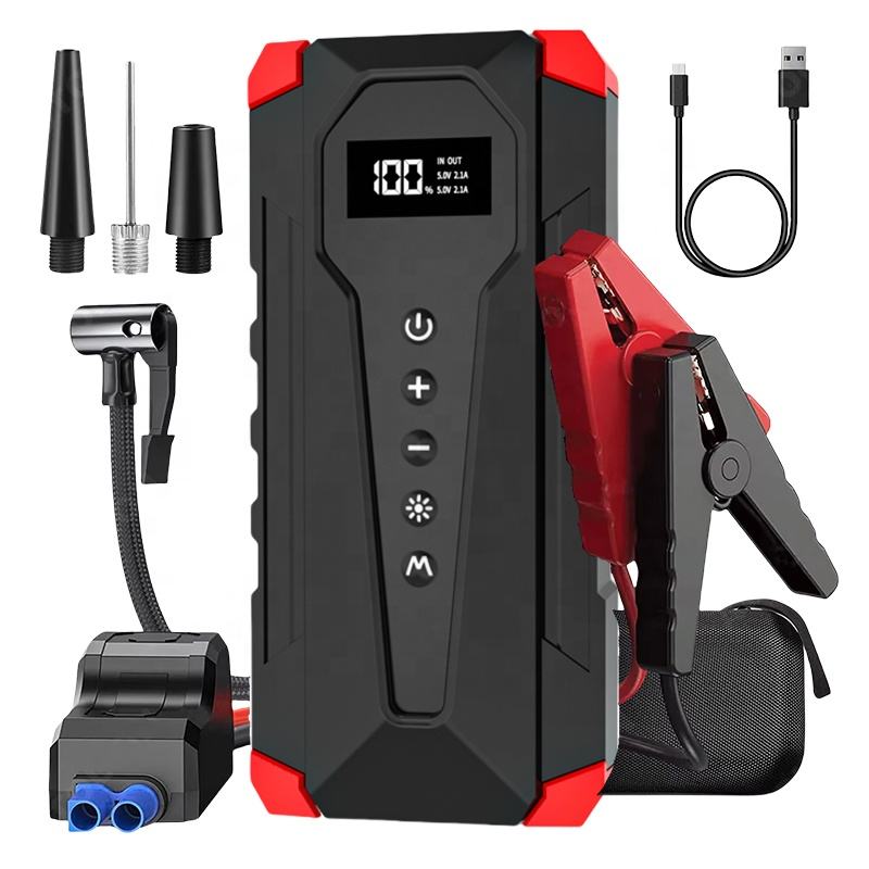 Starthilfe Powerbank mit 150PSI Kompressor, 3000A 12000mAh Jump Starte ...